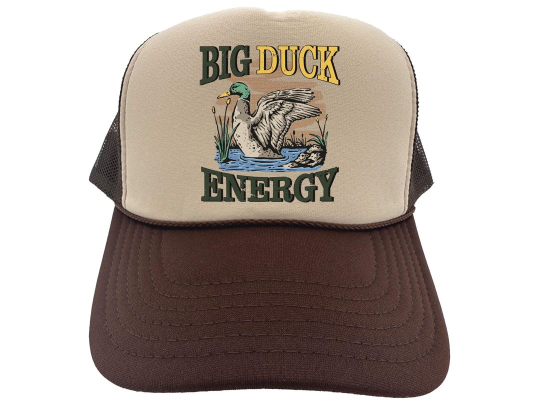 Duck Hunting Hat, Big Duck Energy, Waterfowl Trucker Hat, Waterfowl ...