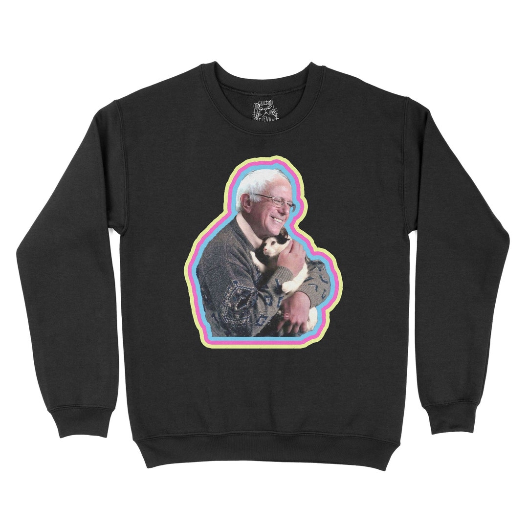 Bernie Sanders Cuddling A Cat Sweater | - Etsy