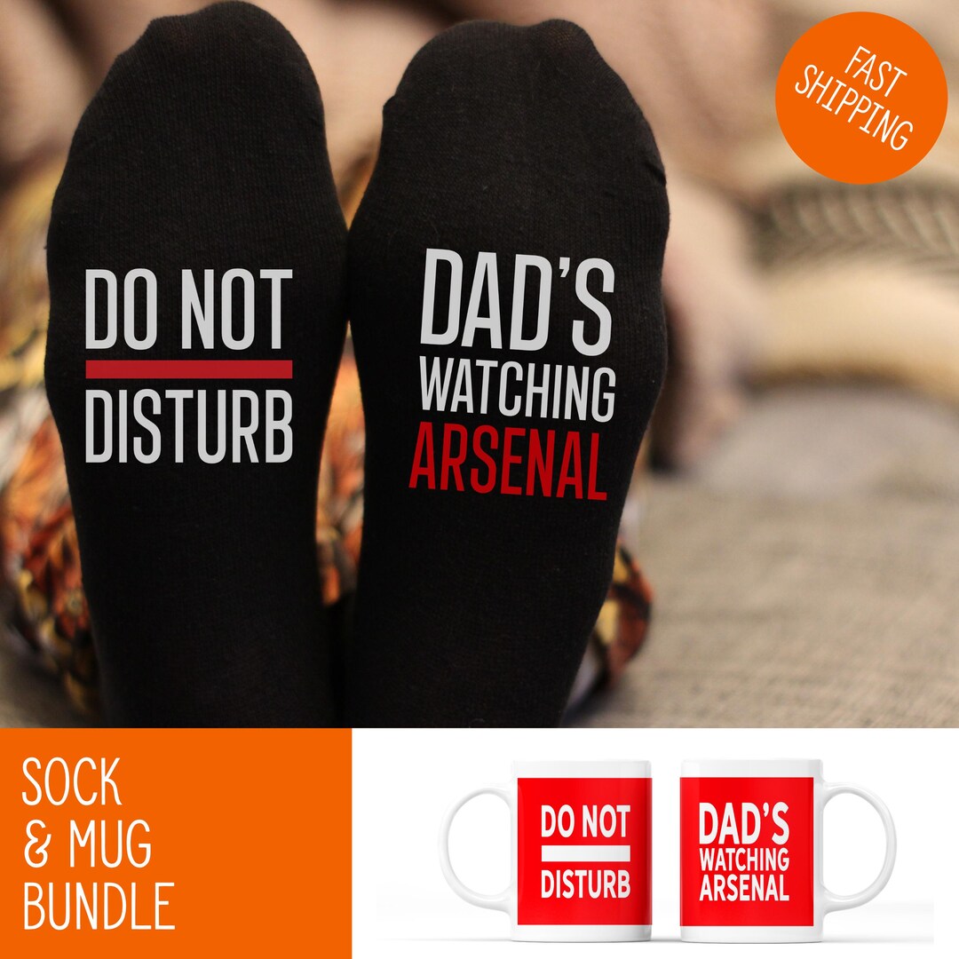 Custom Do Not Disturb Arsenal Name Socks & Mug - Personalised Printed ...
