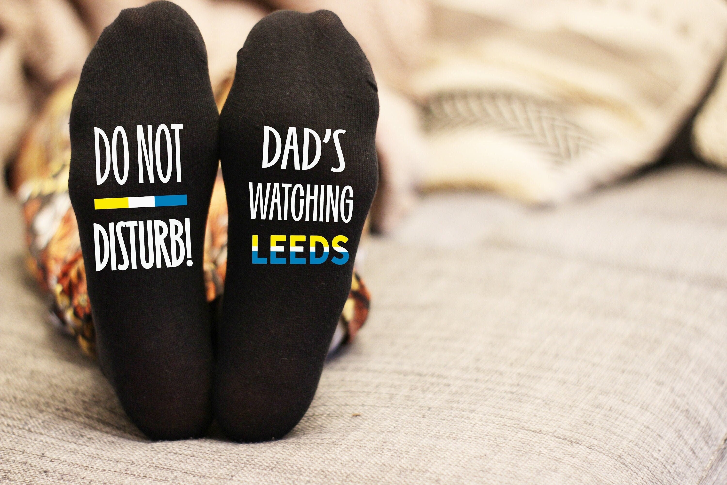 Custom Do Not Disturb Leeds Name Socks - Personalised Printed Birthday ...