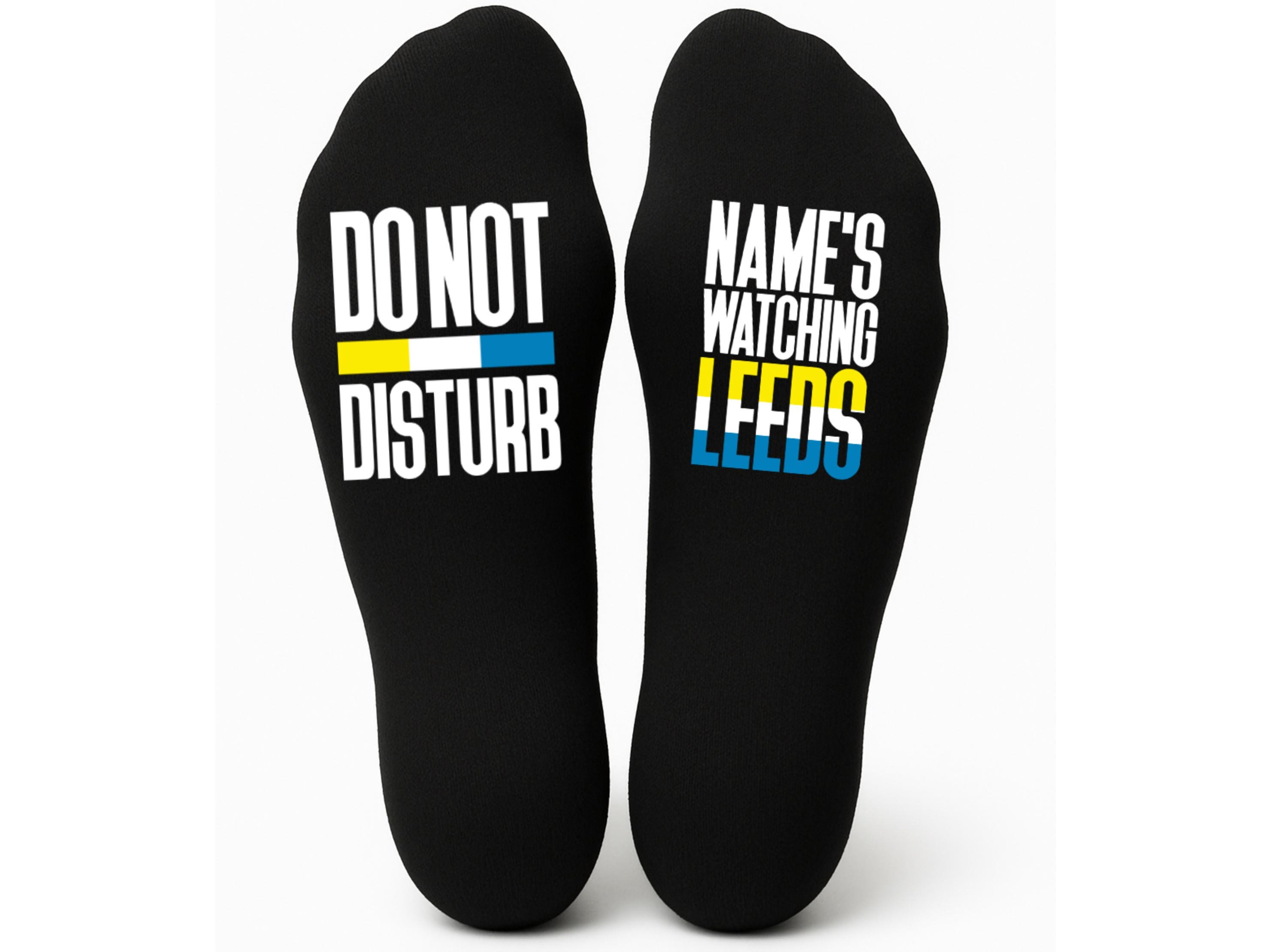 Custom Do Not Disturb Leeds Name Socks - Personalised Printed Birthday ...