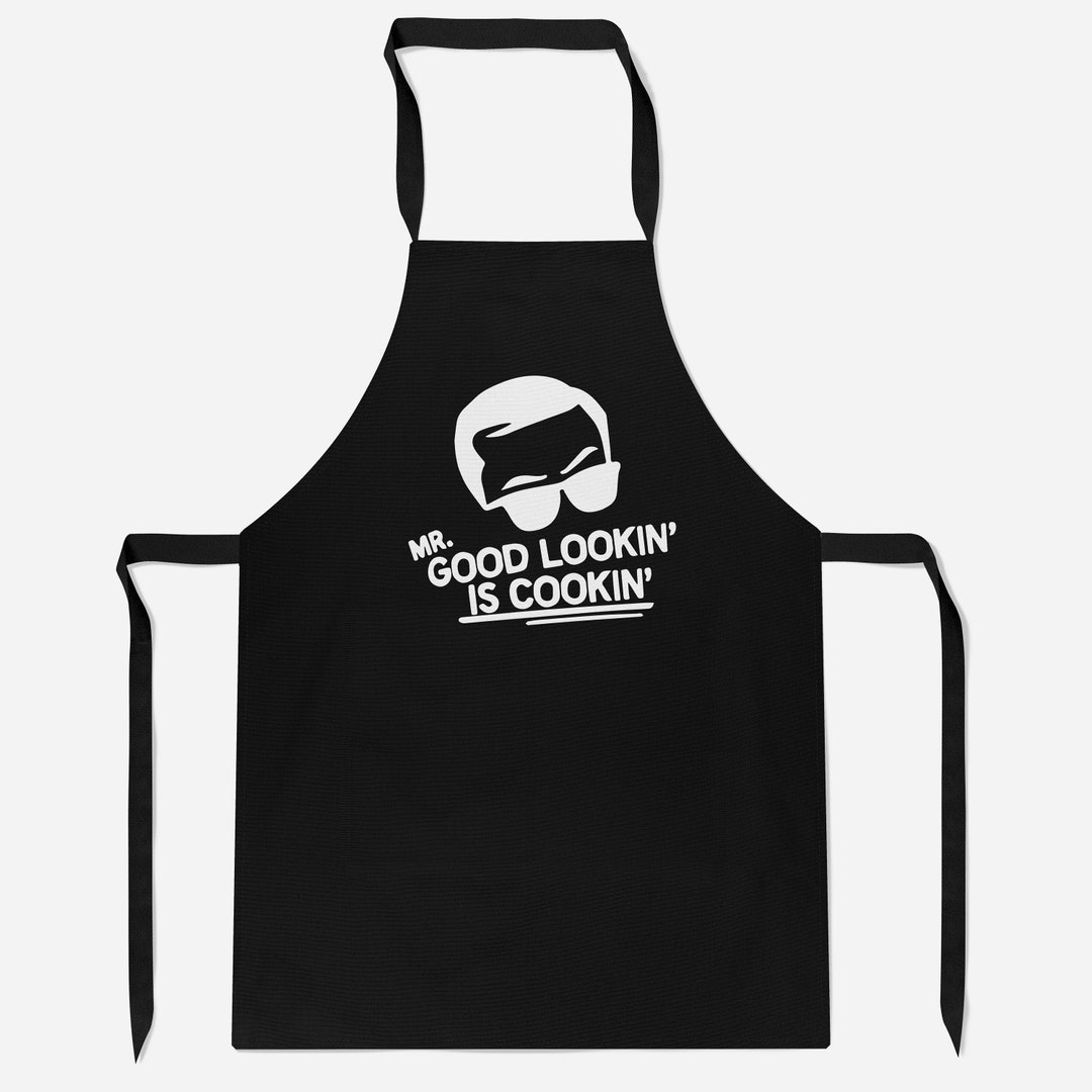 Mr Good Looking is Cooking Black Apron | for Him Fathers Day Birthday ...