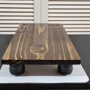 Solid Wood Computer Stand | Customization Available - Etsy