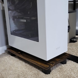 Solid Wood Computer Stand | Customization Available - Etsy