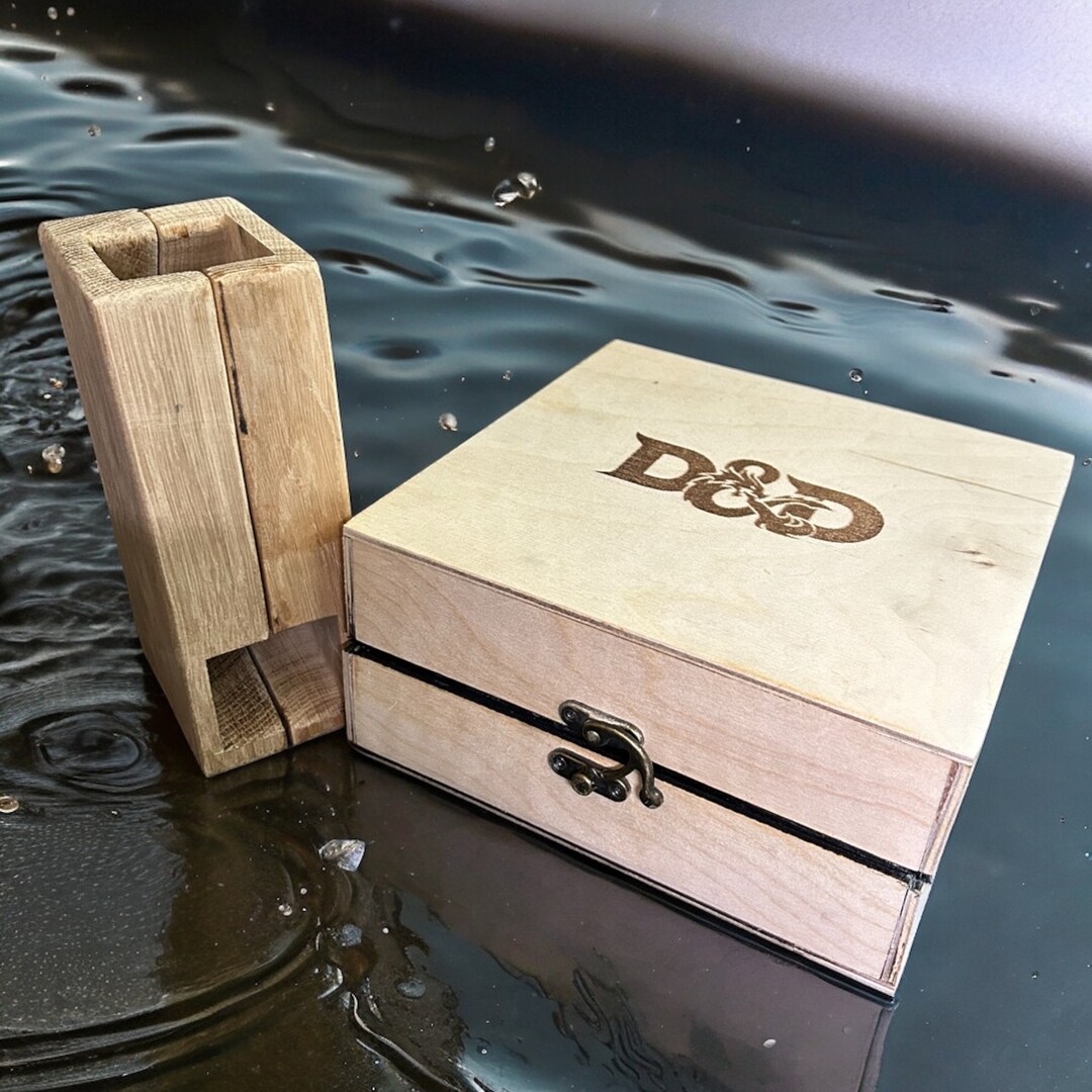 Handcrafted Dnd Dice Storage Set With Dice Tower and Tray – Perfect for ...