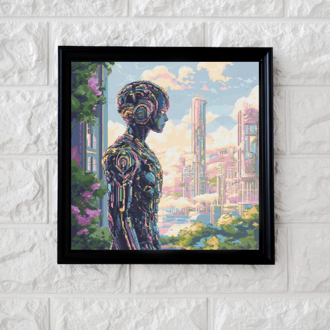 City Cyber Punk Cross Stitch Pattern Full Coverage PDF - Etsy