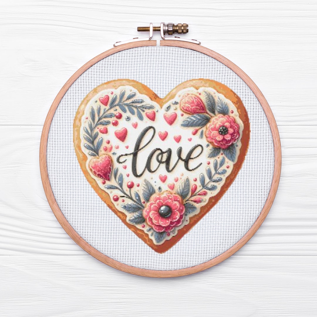 Love Blooms Cookie Cross Stitch Pattern PDF - Etsy