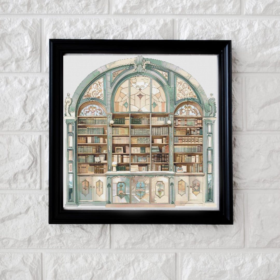Church Bookshop Cross Stitch Pattern PDF - Etsy
