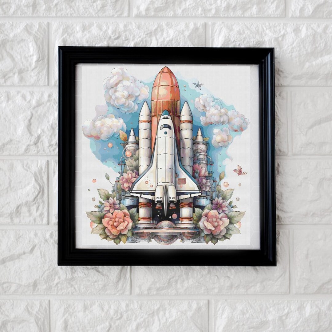 Floral Rocket Cross Stitch Pattern PDF - Etsy