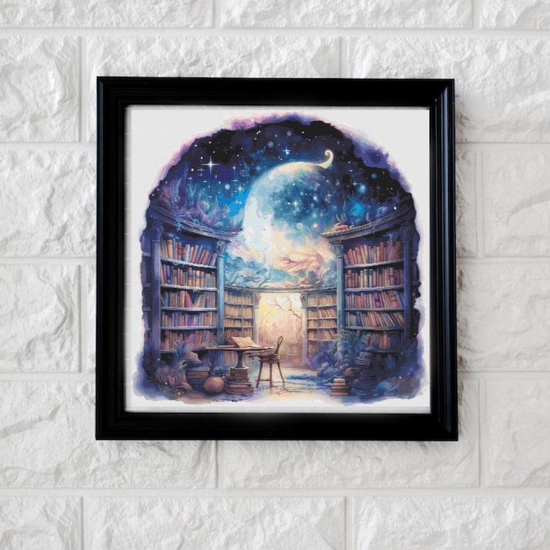 Magical Reading Room Cross Stitch Pattern PDF - Etsy