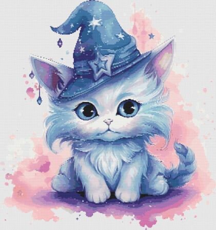 Chibi Witch Cat Cross Stitch Pattern PDF - Etsy