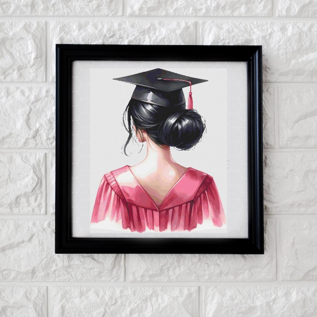 Black Bun Graduation Cross Stitch Pattern PDF - Etsy