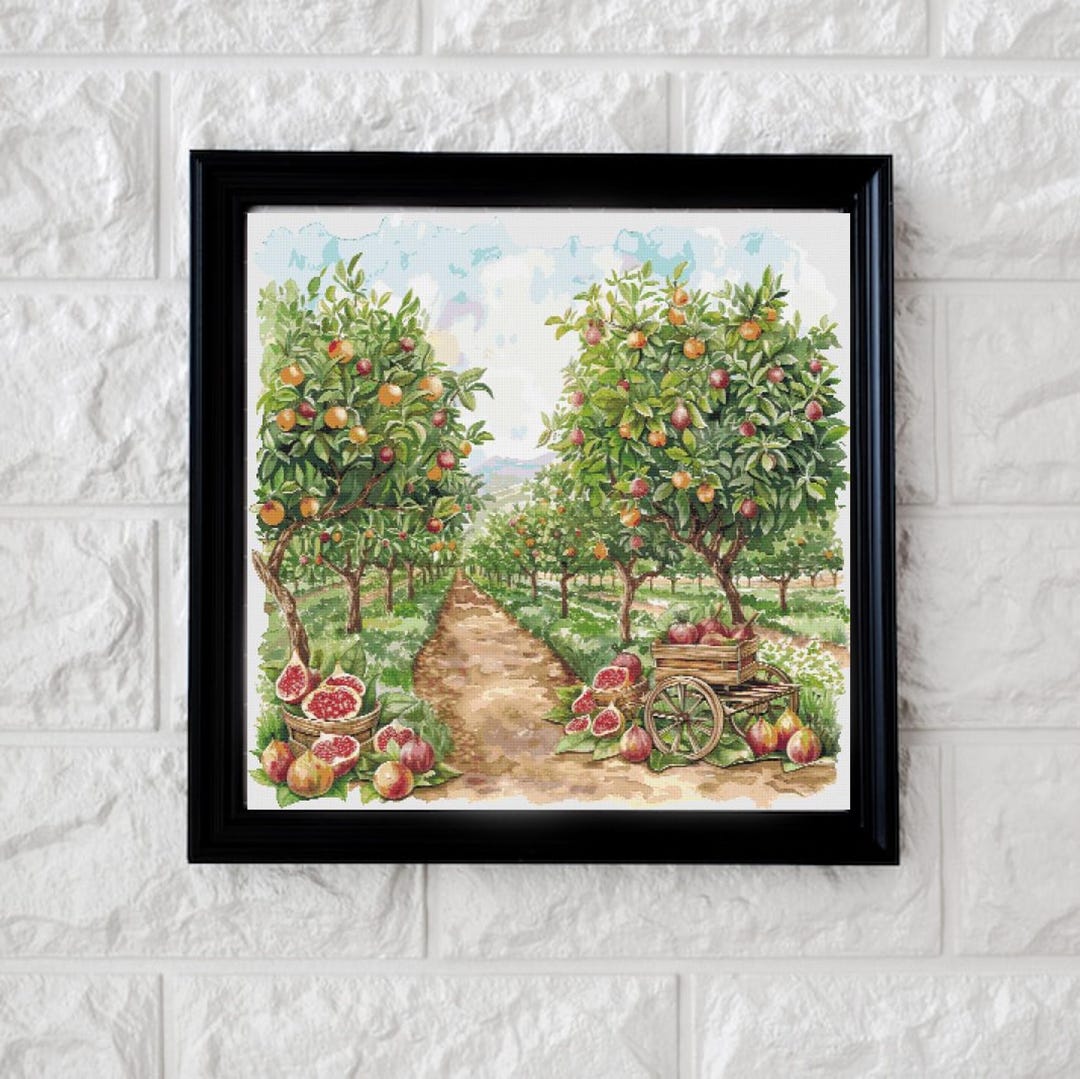 Summer Fruit Trees Cross Stitch Pattern PDF - Etsy