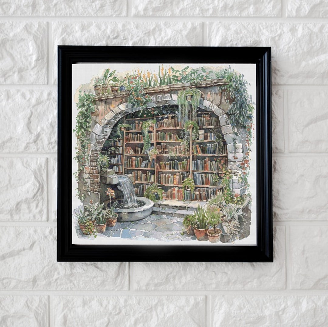 Stone Reading Nook Cross Stitch Pattern PDF - Etsy