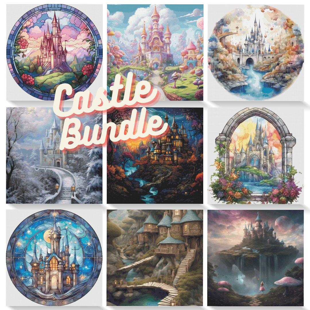 Castle Bundle Cross Stitch Patterns PDF - Etsy