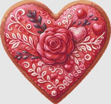 Rose Cookie Cross Stitch Pattern PDF - Etsy