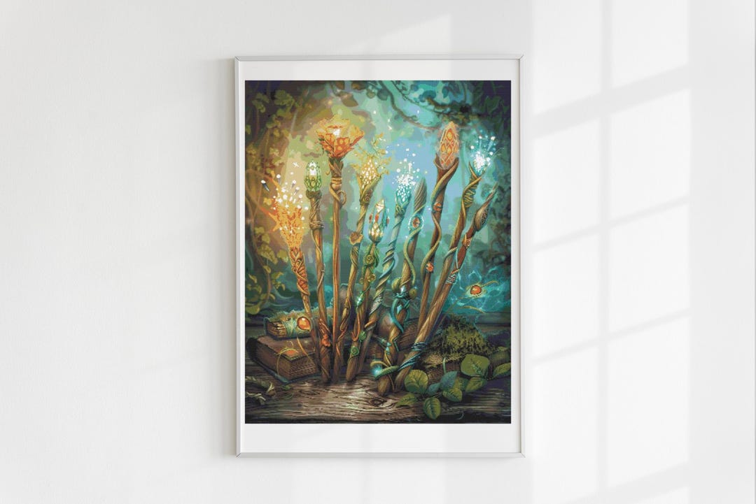Magic Wands Cross Stitch Pattern Full Coverage PDF - Etsy
