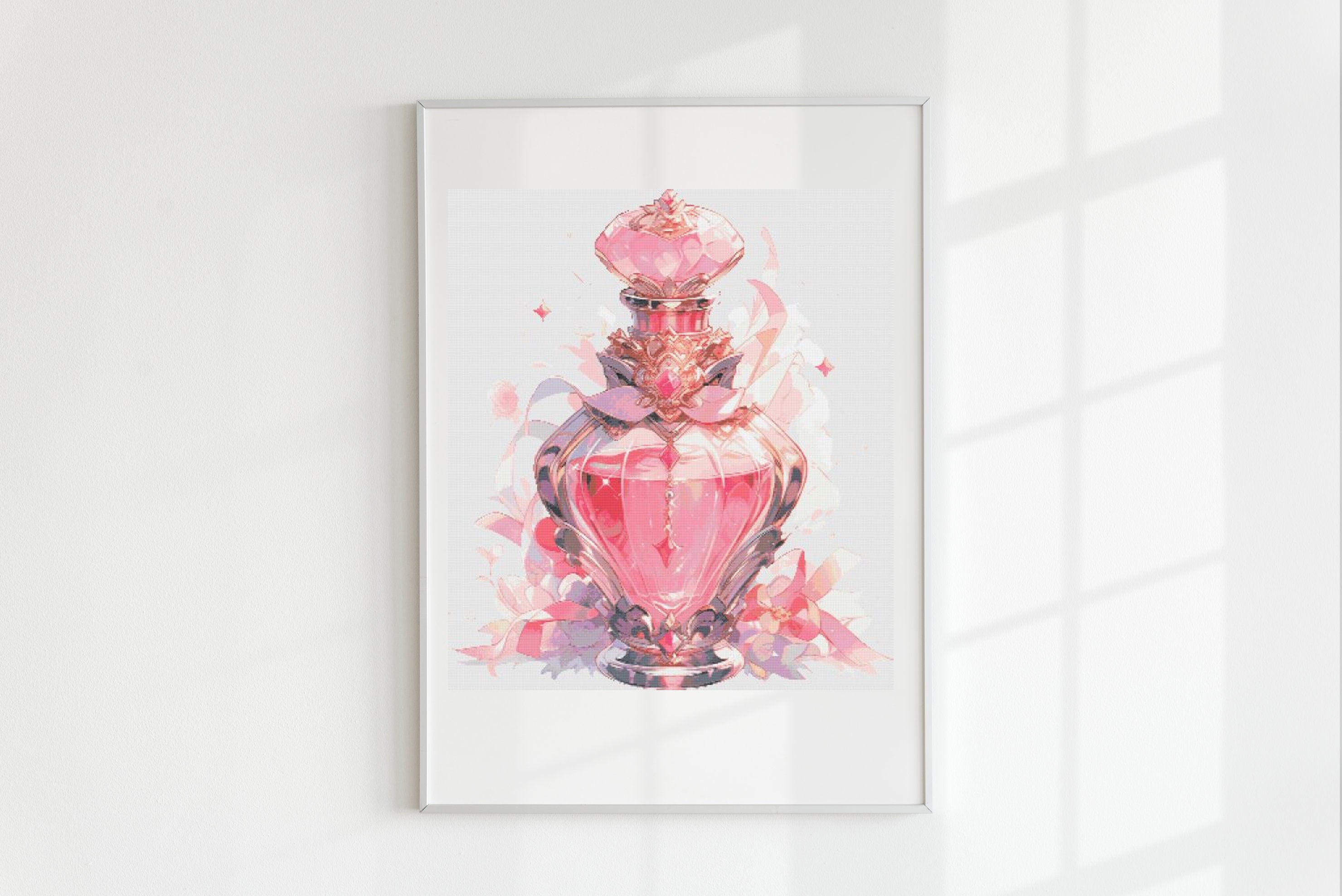 Pink Perfume Bottle Cross Stitch Pattern PDF - Etsy