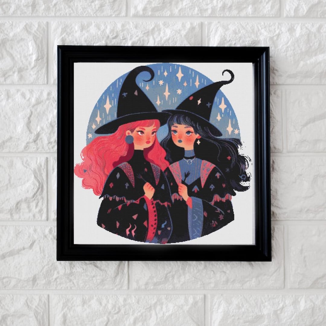 Witchy Friends Cross Stitch Pattern PDF - Etsy
