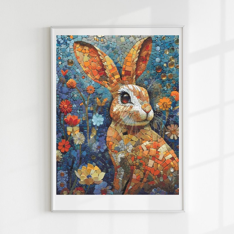 Mosaic Bunny - Etsy