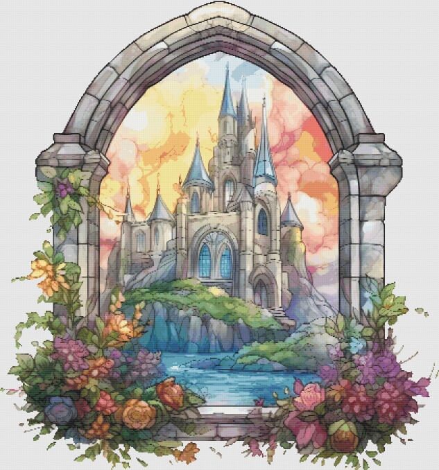 Castle Bundle Cross Stitch Patterns PDF - Etsy