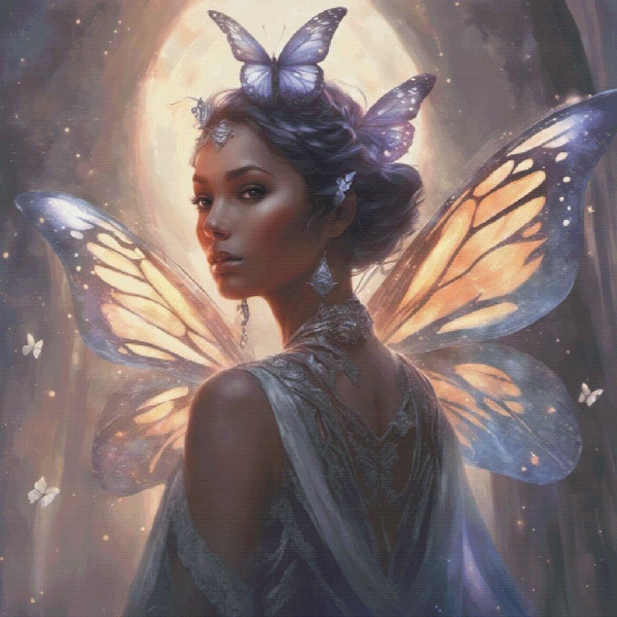 Butterfly Goddess Cross Stitch Pattern Full Coverage PDF - Etsy