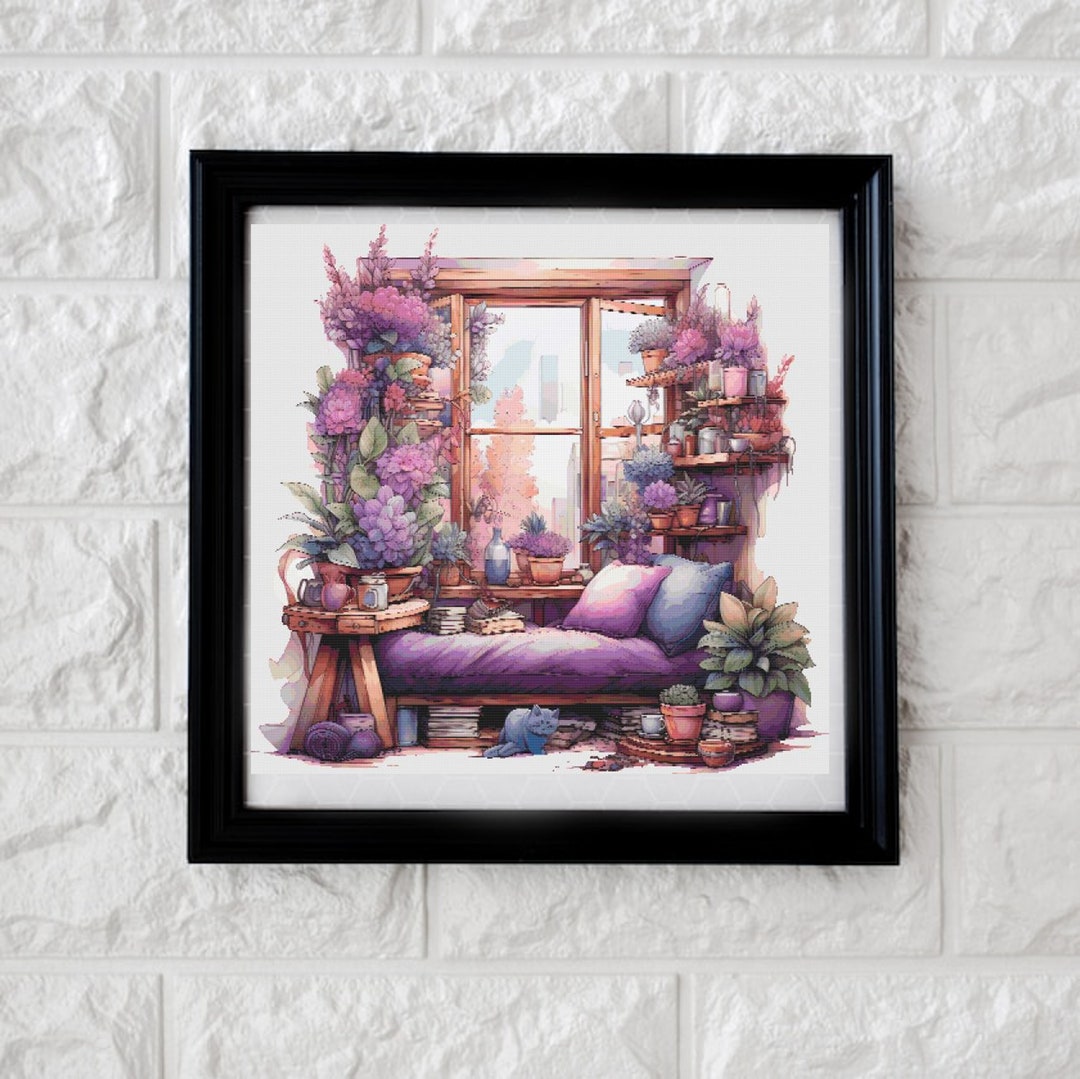 Cozy Bedroom Nook Cross Stitch Pattern PDF - Etsy