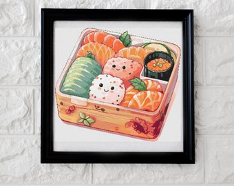 Bento Box Set Cross Stitch PDF Patterns Kawaii Animal Digital Cross ...