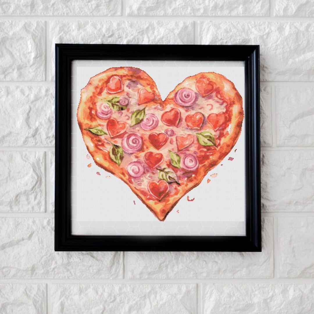 Love Pizza Cross Stitch Pattern PDF - Etsy