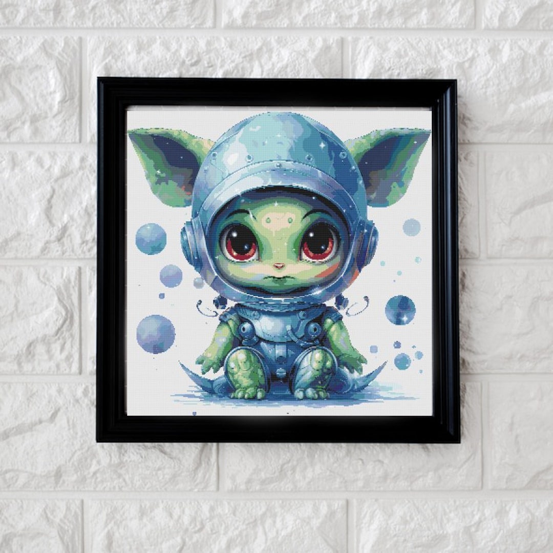 Cute Chibi Alien Cross Stitch Pattern PDF - Etsy