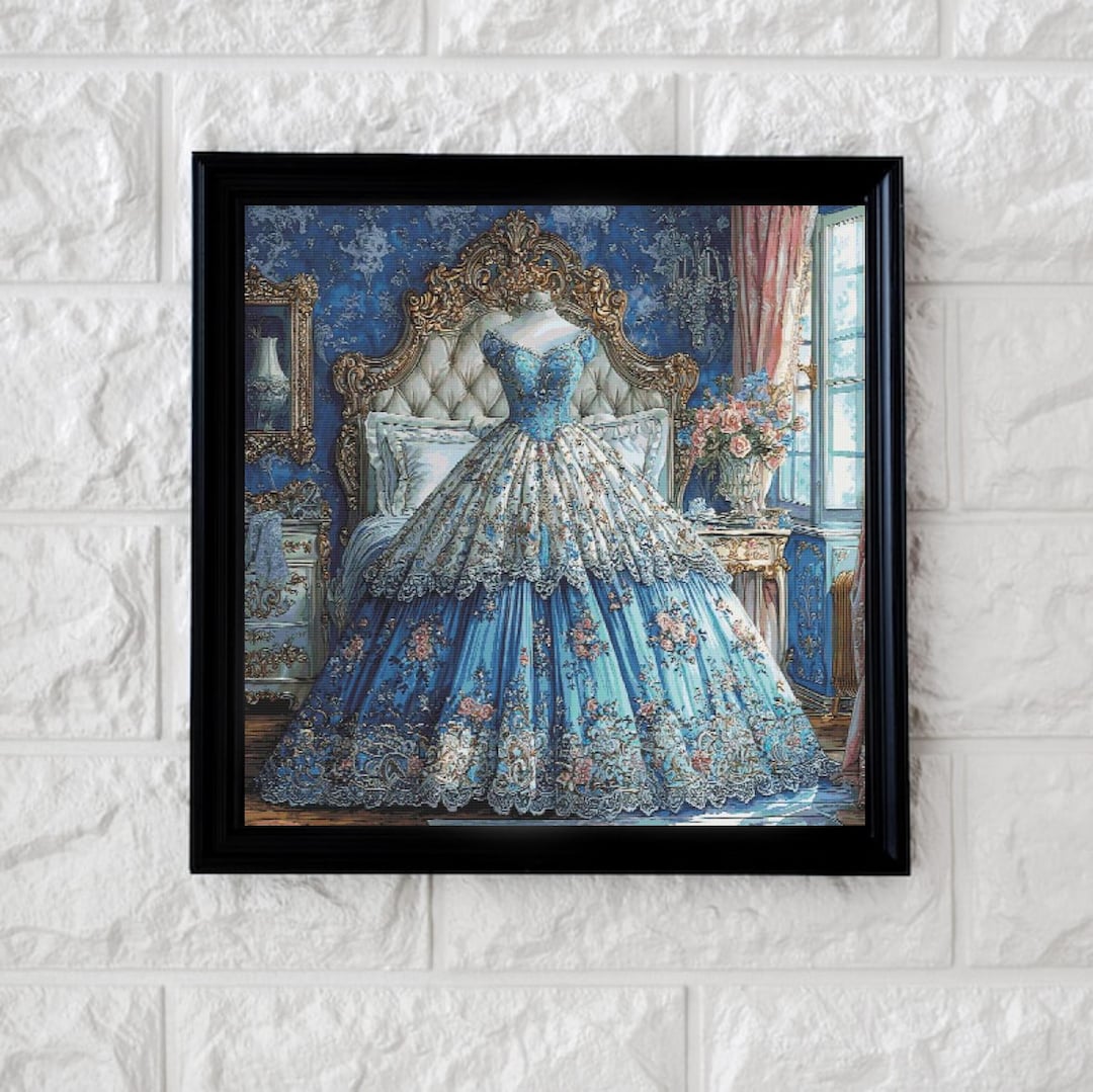 Beautiful Dress Cross Stitch Pattern Full Coverage PDF - Etsy