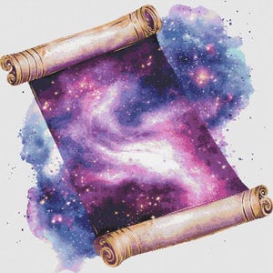 Magical Scroll Cross Stitch Pattern PDF - Etsy