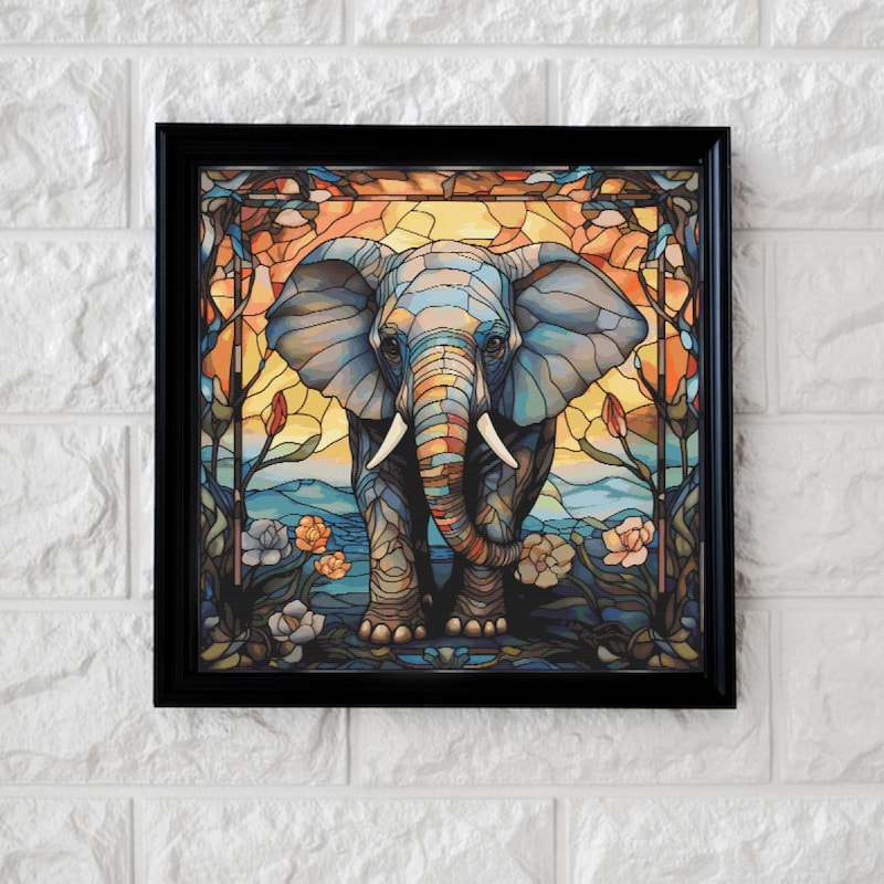 Glass Mosaic Elephant - Etsy UK