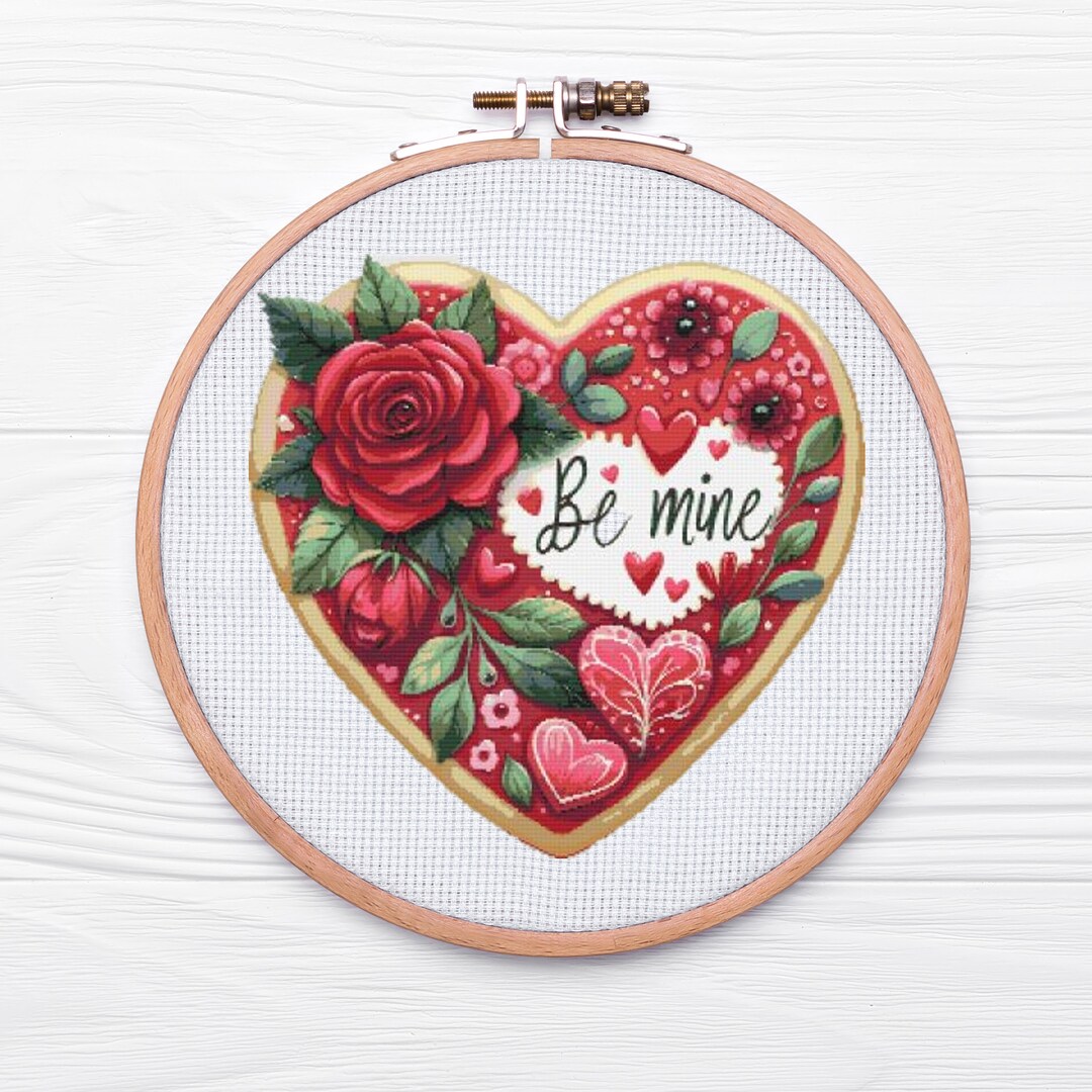 Be Mine Cookie Cross Stitch Pattern PDF - Etsy