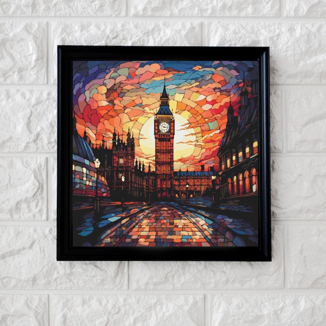 London Big Ben Cross Stitch Pattern Full Coverage PDF - Etsy