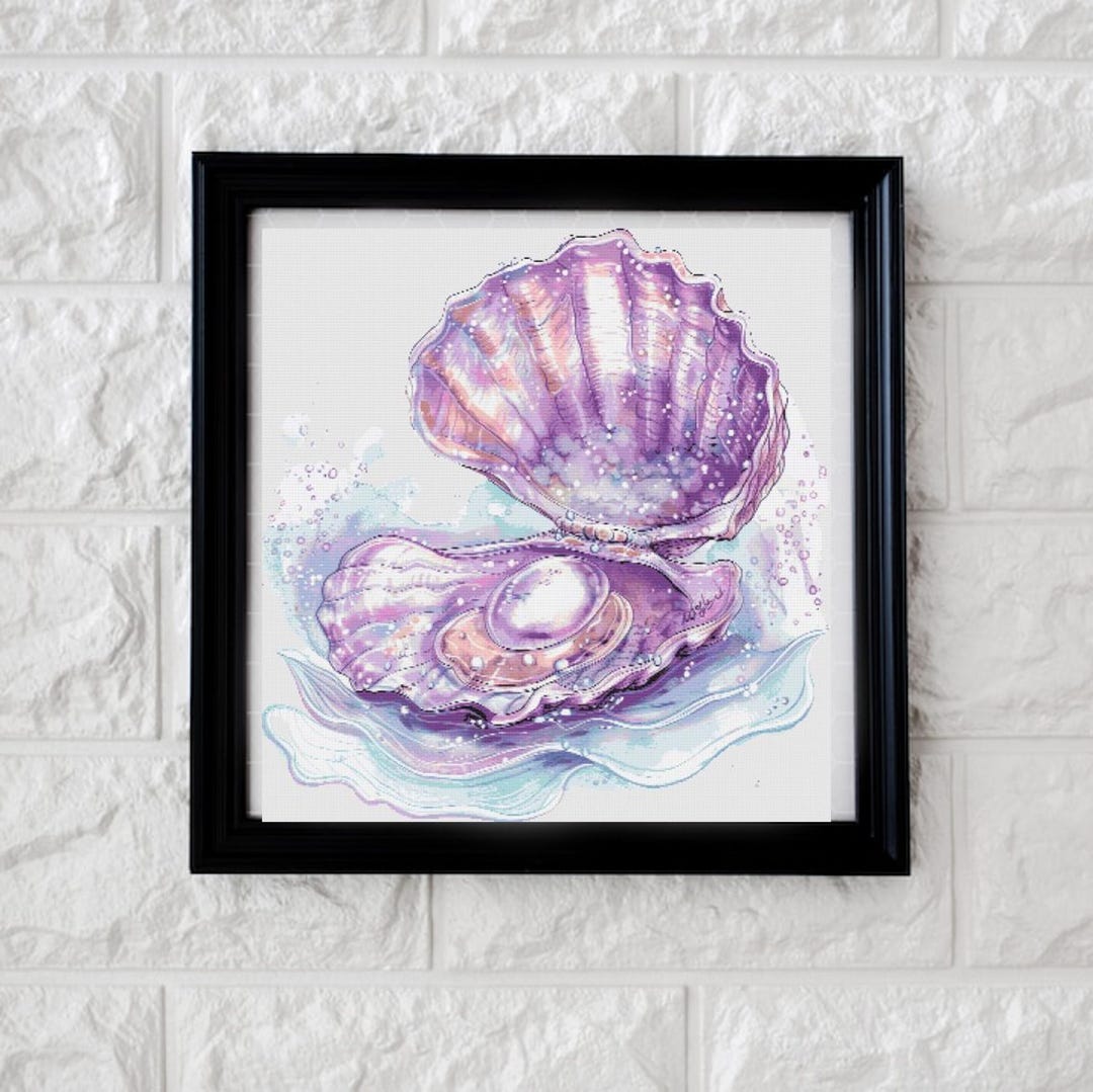 Pretty Clam Cross Stitch Pattern PDF - Etsy