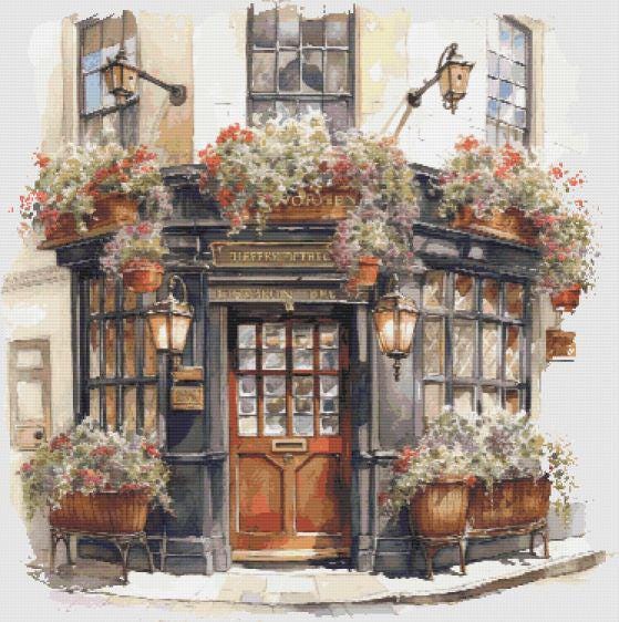 Cute London Pub Cross Stitch Pattern PDF - Etsy