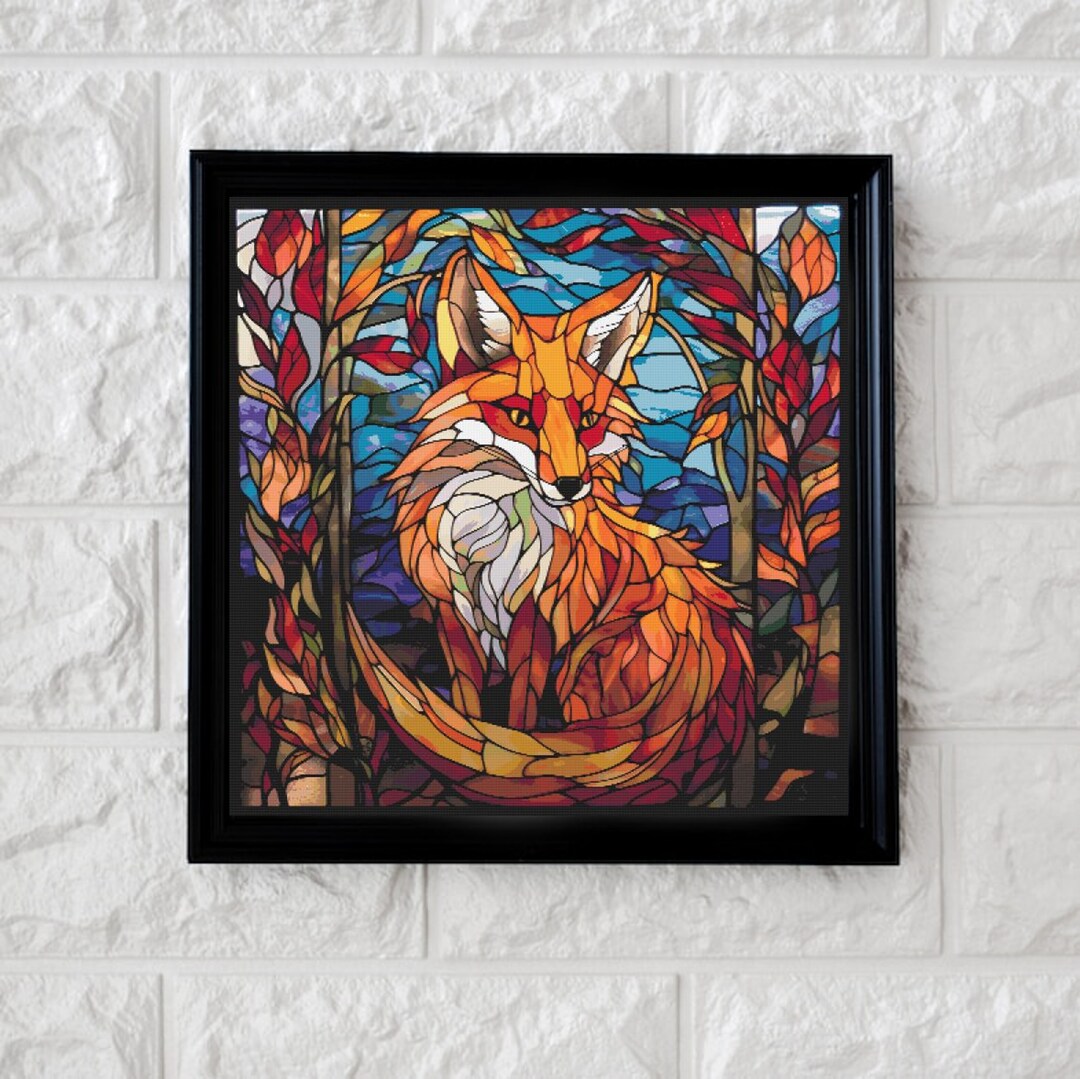 Flourishing Fox Cross Stitch Pattern Full Coverage PDF - Etsy