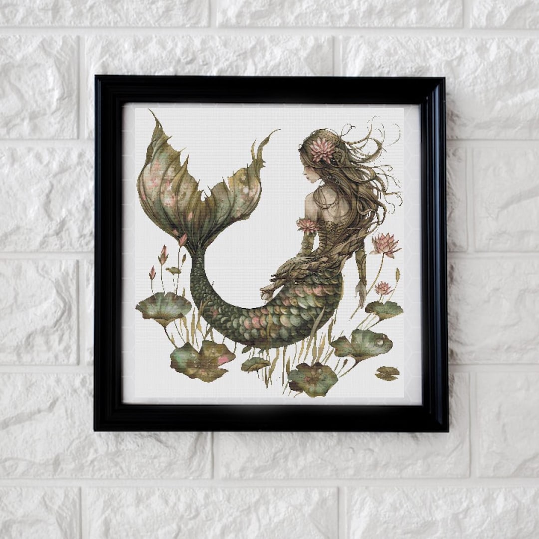 Swamp Mermaid Cross Stitch Pattern PDF - Etsy