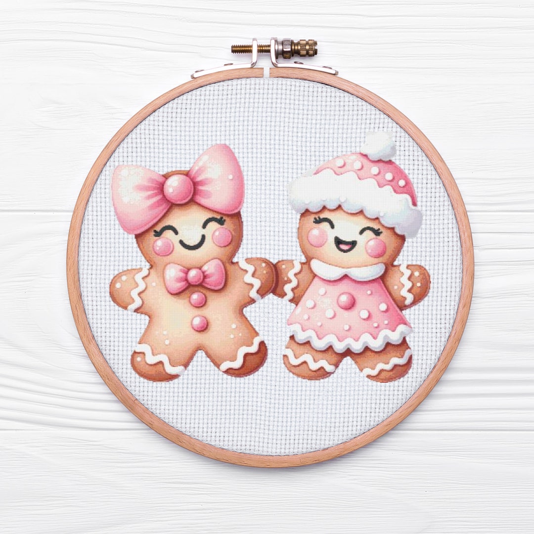 Gingerbread Girl Cuties Cross Stitch Pattern PDF - Etsy