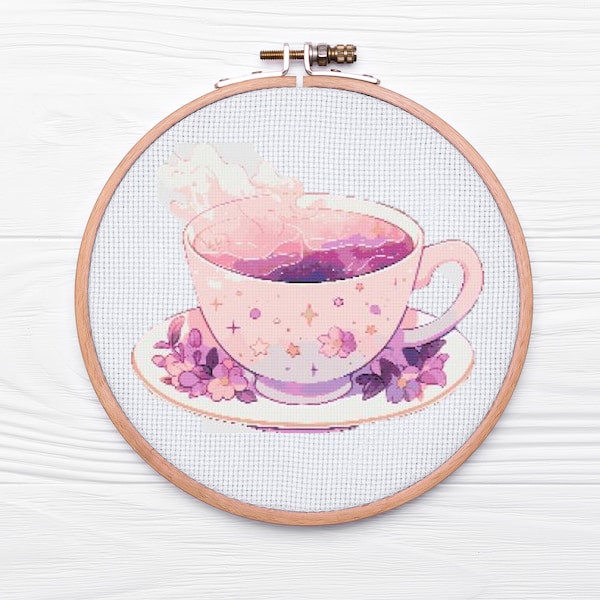 Tea Cross Stitch - Etsy