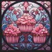 Stained Glass Cupcakes Cross Stitch Pattern Full Coverage PDF - Etsy