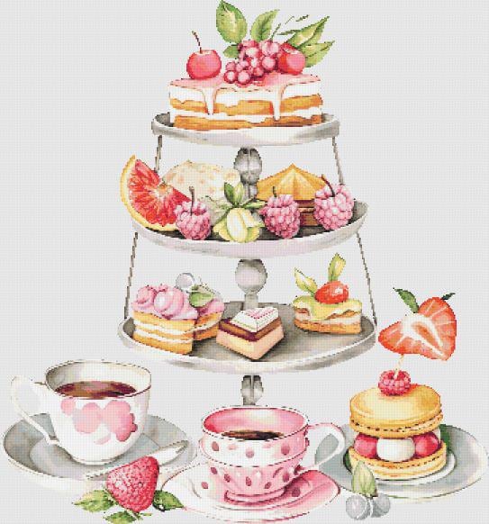 Afternoon Tea Cross Stitch Pattern PDF - Etsy