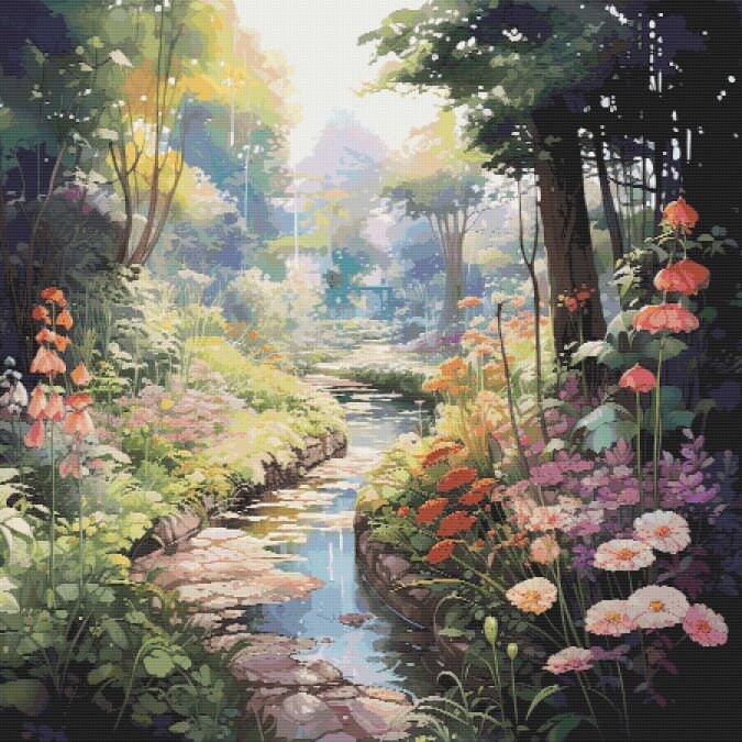 Secret Garden Cross Stitch Pattern Full Coverage PDF - Etsy