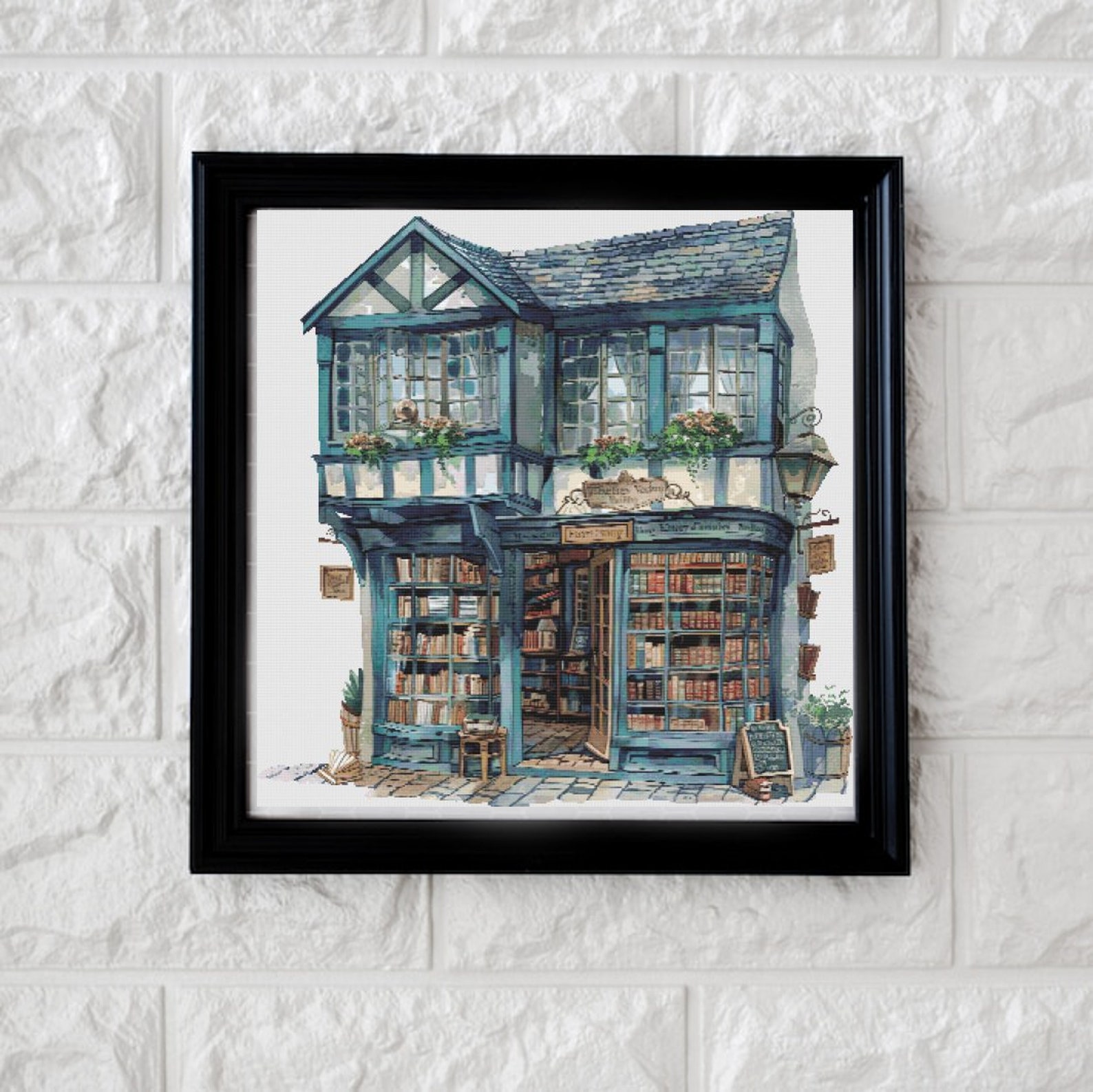 Old Town Bookshop Cross Stitch Pattern PDF - Etsy