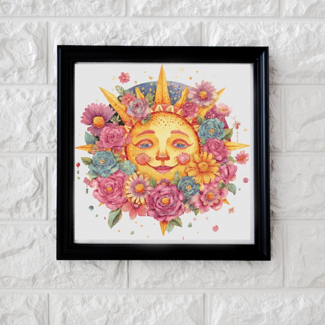 Blushing Sun Cross Stitch Pattern PDF - Etsy