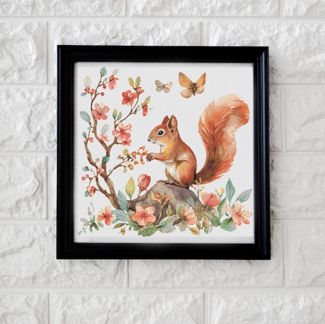 Cute Squirrel Cross Stitch Pattern PDF - Etsy