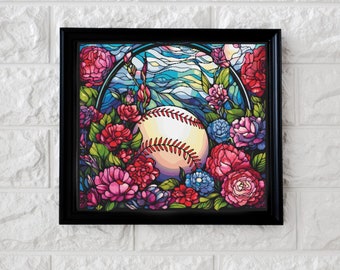 Baseball Stained Glass Pattern PDF - Etsy