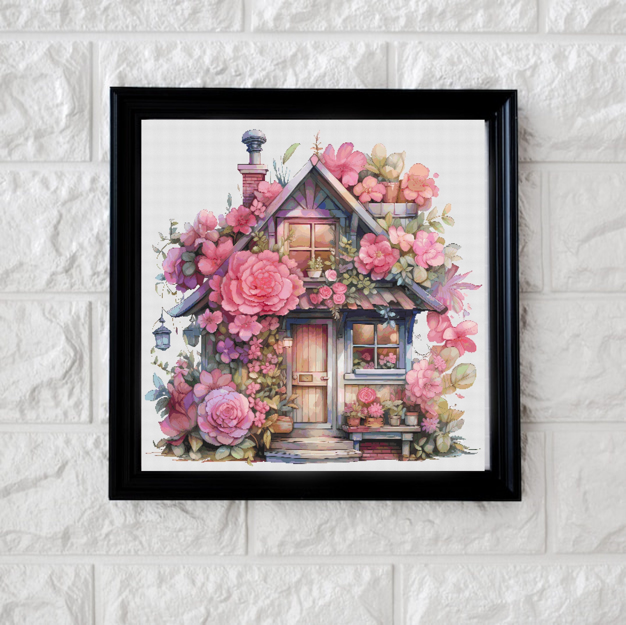 Pretty Floral Shed Cross Stitch Pattern PDF - Etsy