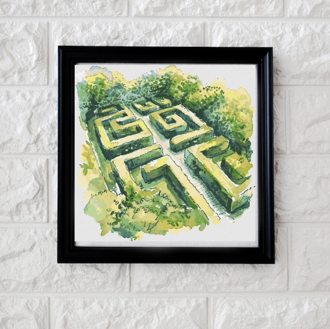 Garden Maze Cross Stitch Pattern PDF - Etsy